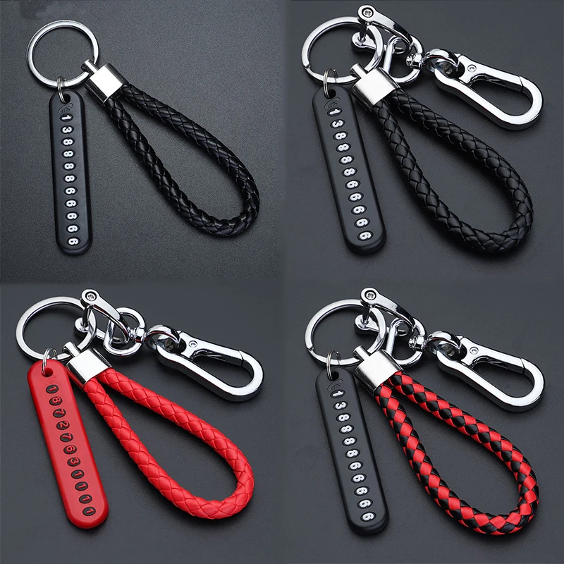 High-Quality-Stainless-Steel-Anti-Lost-Car-Keyring-With-Phone-Number ...