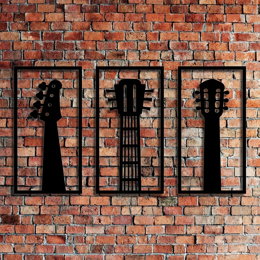 3pc-Metal-Wall-Art-Sculpture-Decorative-Musical-Instrument-Wall ...