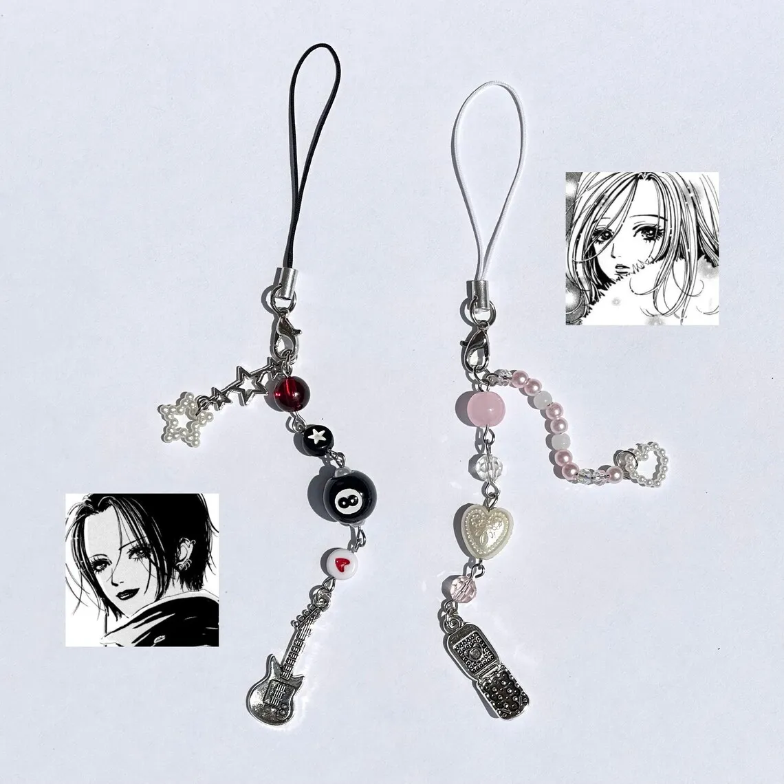 Nana-Anime-Matching-Keychains-Y2K-Phone-Charms-Aesthetic-Purse-Charm ...