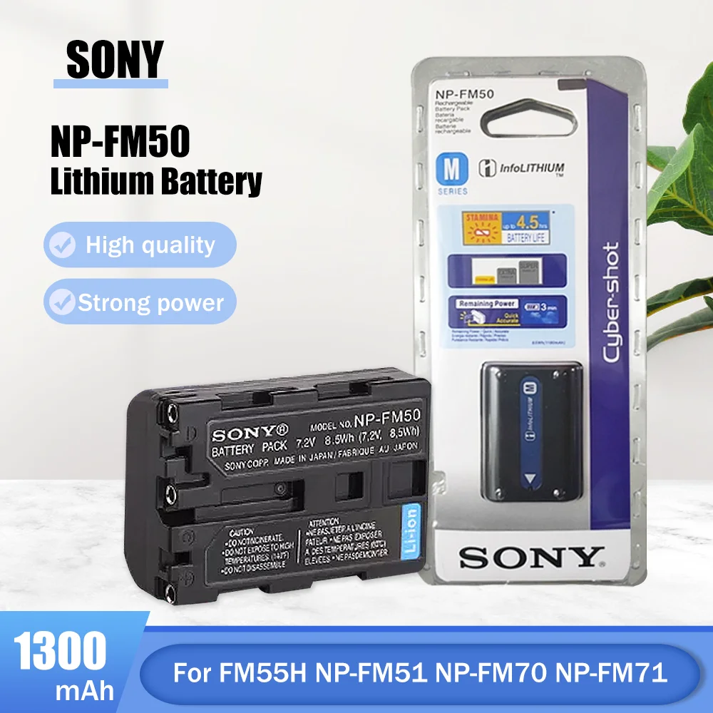정품 소니 충전식 리튬 이온 카메라 배터리, FM55H NP FM51 NP FM70 NP FM71 NP QM70 배터리, 7 ...