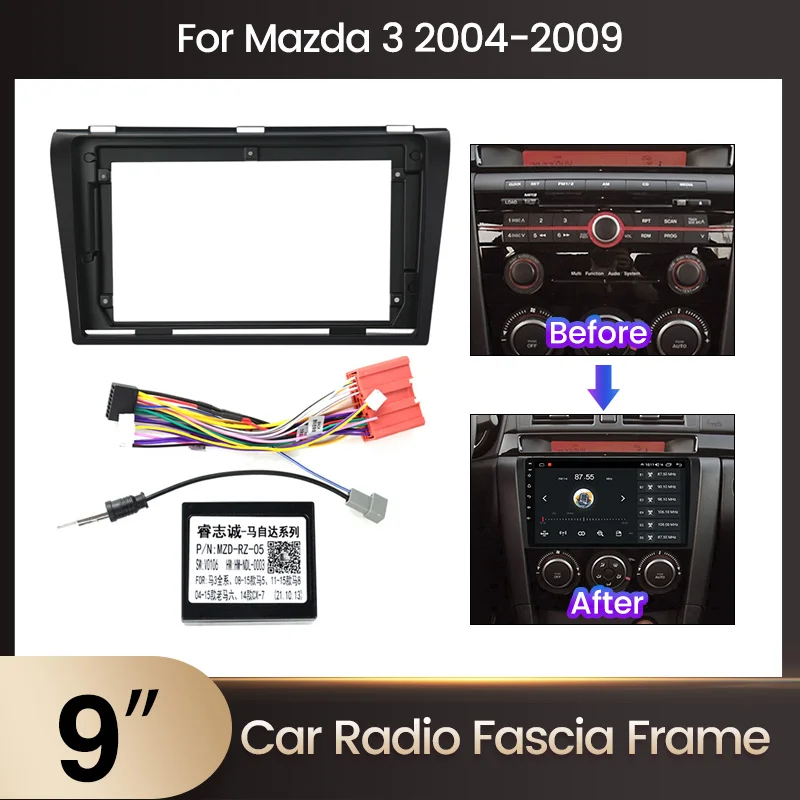 2-DIN-Car-Radio-Panel-Mounting-for-Mazda3-Mazda-3-BL-2009-2013-BK-2003 ...