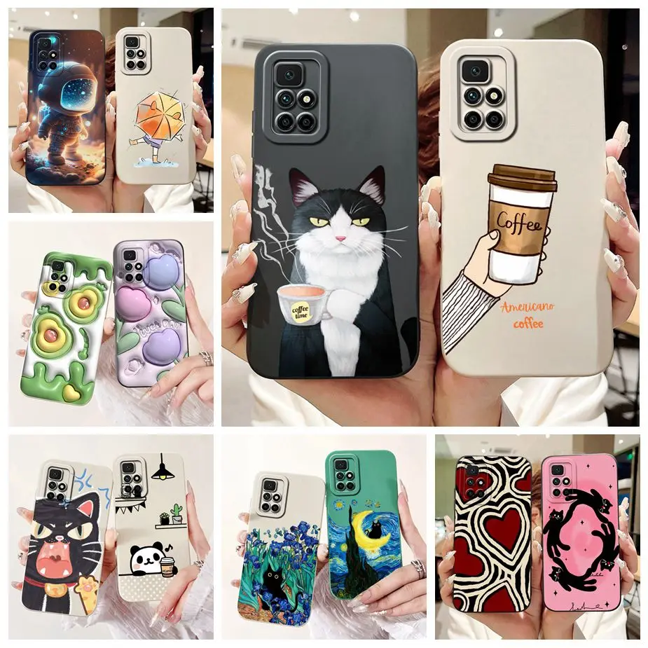 For Xiaomi Redmi 10 Case Luxury Candy Painted Cover Soft Silicone Phone ...