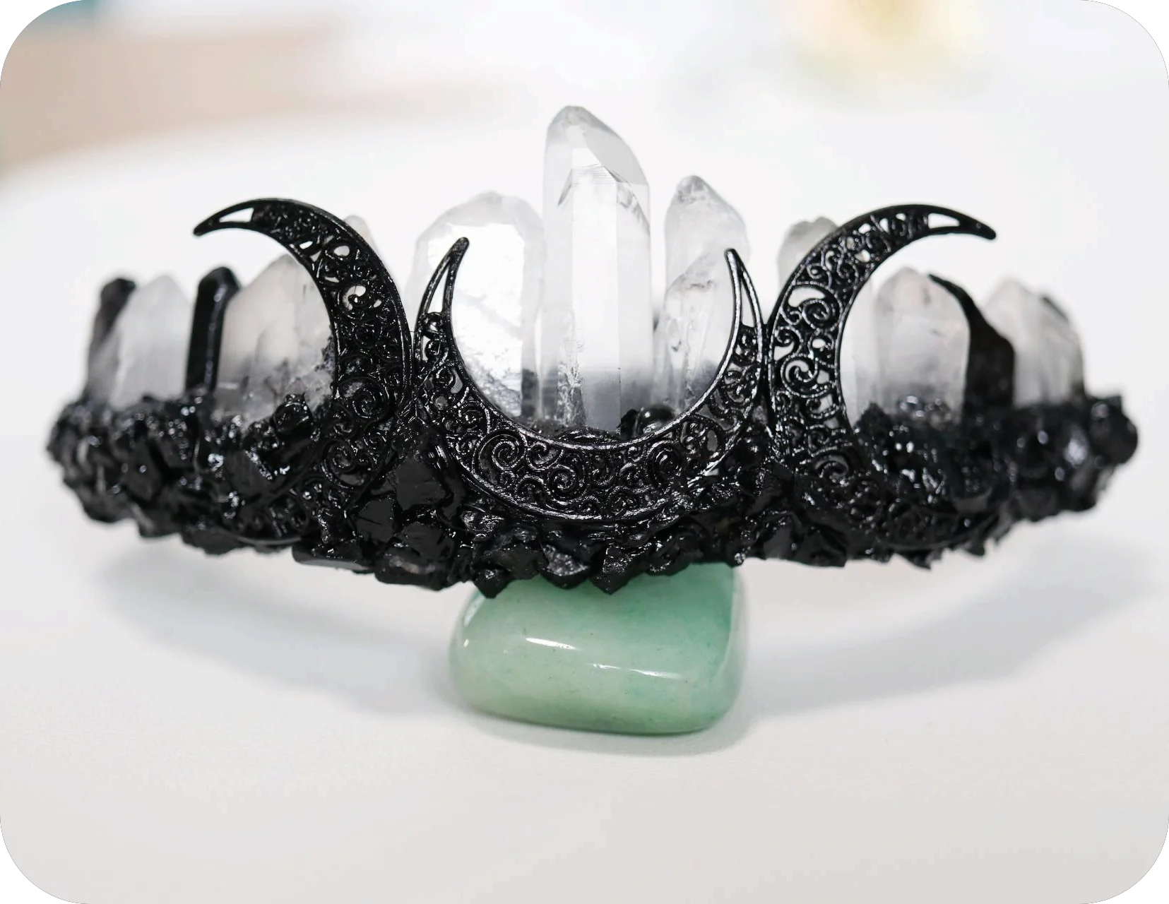 Bridal tiara Crystal Crown Natural Quartz Witch Raw Crystal Headband ...