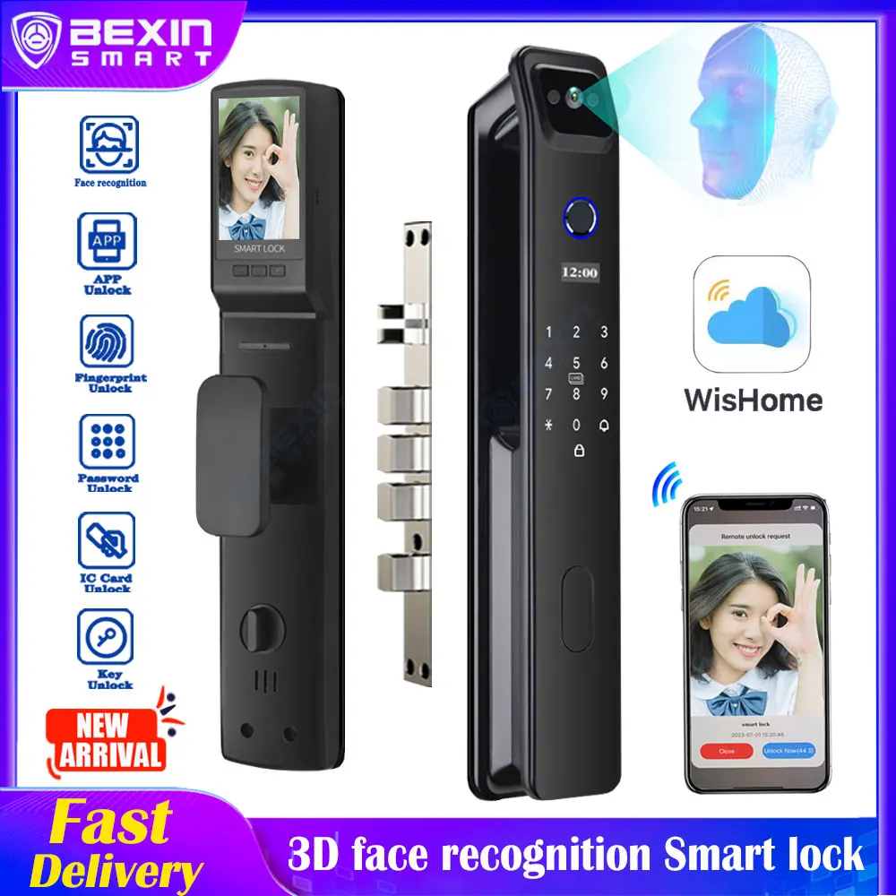 Wholesale-3D-Face-Recognition-Smart-Door-Lock-Security-Camera-Monitor ...
