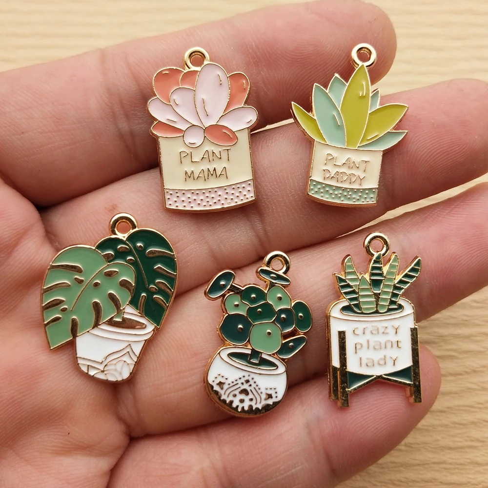 10pcs-Pot-Plant-Charm-for-Jewelry-Making-Enamel-Pendant-Diy-Accessories ...