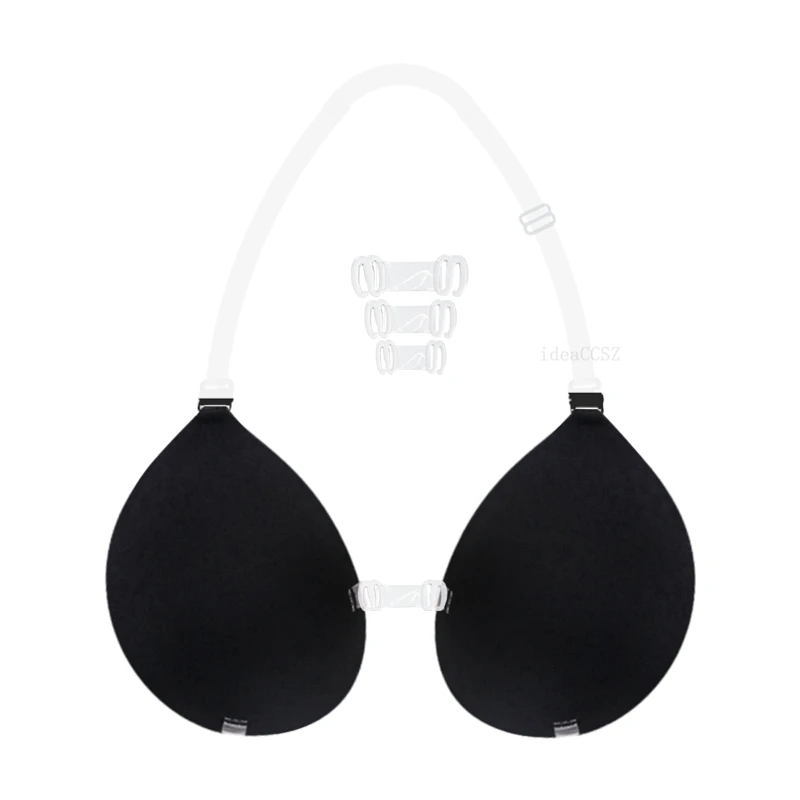 Backless-Sticky-Invisible-Bra-Plunge-Push-Up-Bralette-Adhesive-with ...