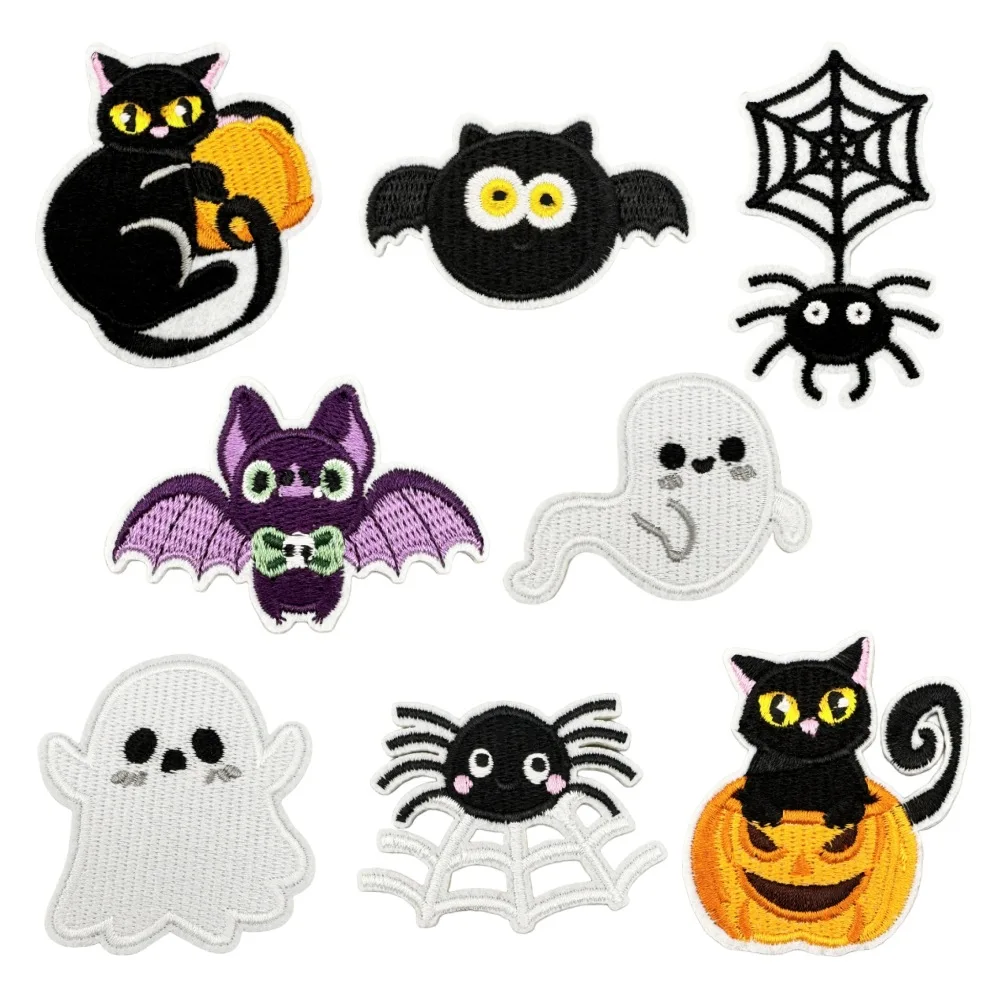 Halloween-Costume-Embroidery-Patches-Iron-on-For-Clothing-Kids-Spider ...