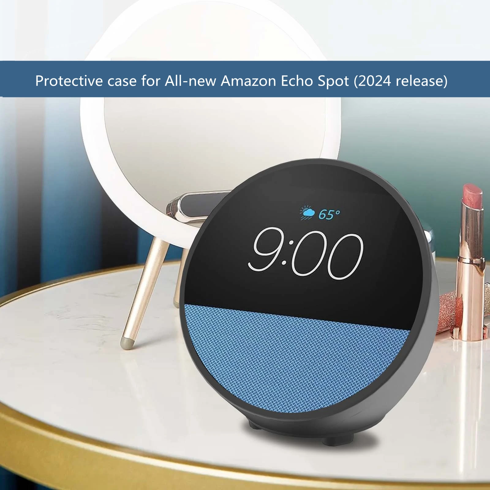 for-Amazon-Echo-Spot-2024-Smart-Speaker-Protective-Cover-Silicone-Dust ...