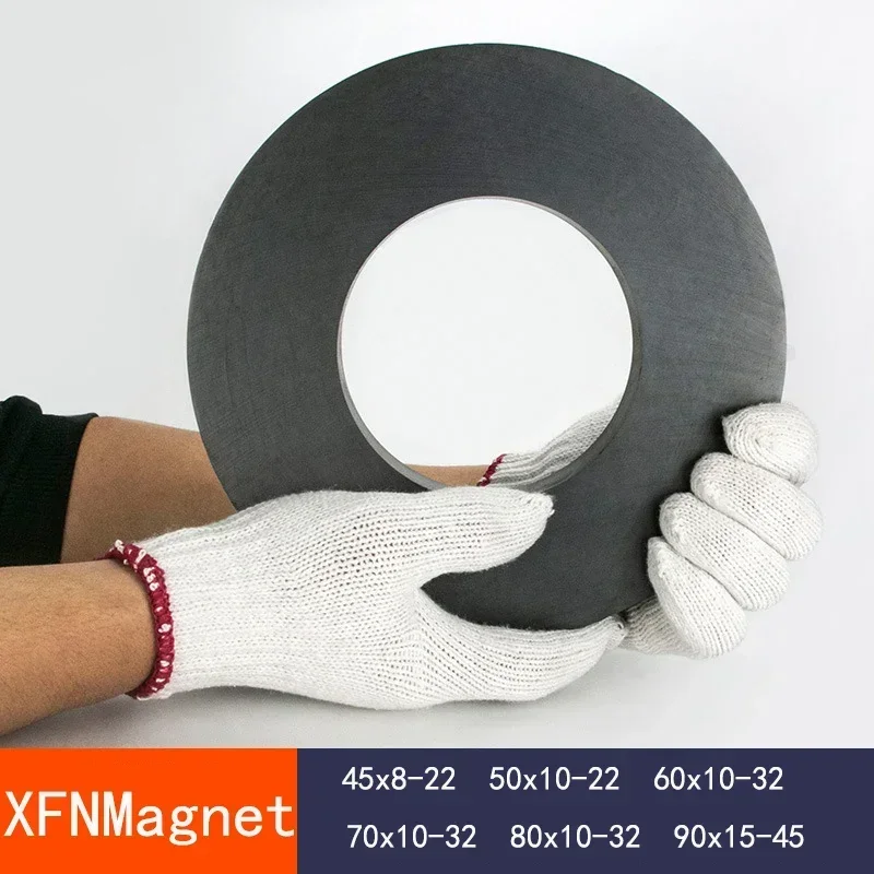 40x8-50x10-60x10-70x10-80x10-90x15mm-Black-Circular-Ring-Magnet-Ferrite ...