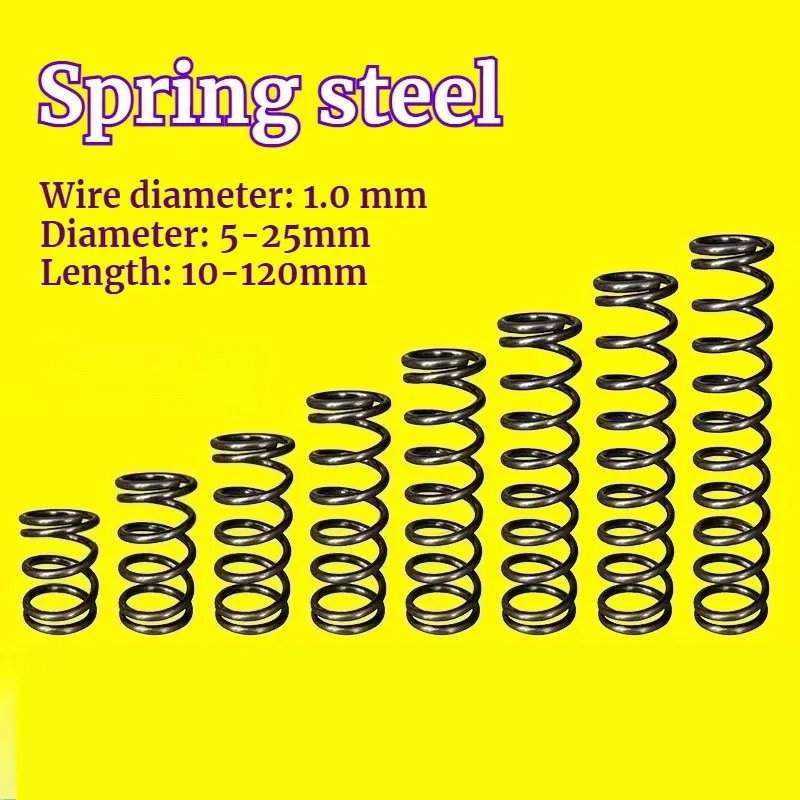 5 unids/lote resorte comprimido 1,0mm longitud de acero de resorte 60mm ...