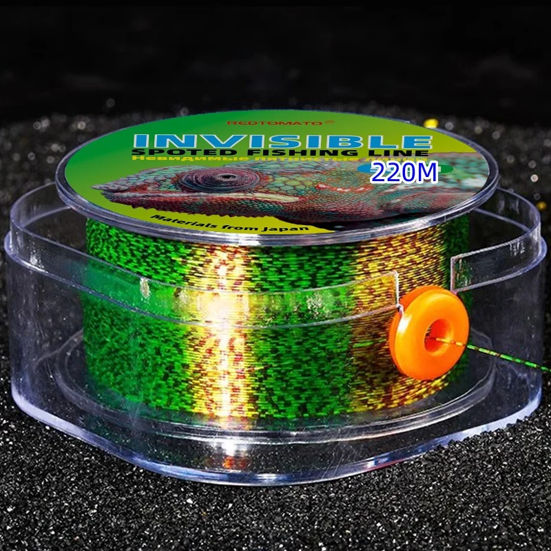 220-Meters-Spotted-Line-Fluorocarbon-Coated-Fishing-Line-Monofilament ...