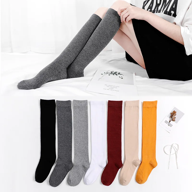 Harajuku Retro Women Cotton Autumn Winter Long Socks Casual Thick Warm ...