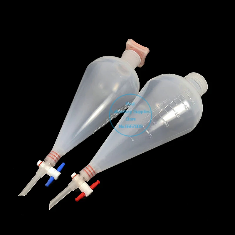 1PC lab 125ml 250ml 500ml 1000ml Pear-shaped Plastic Separatory PP ...
