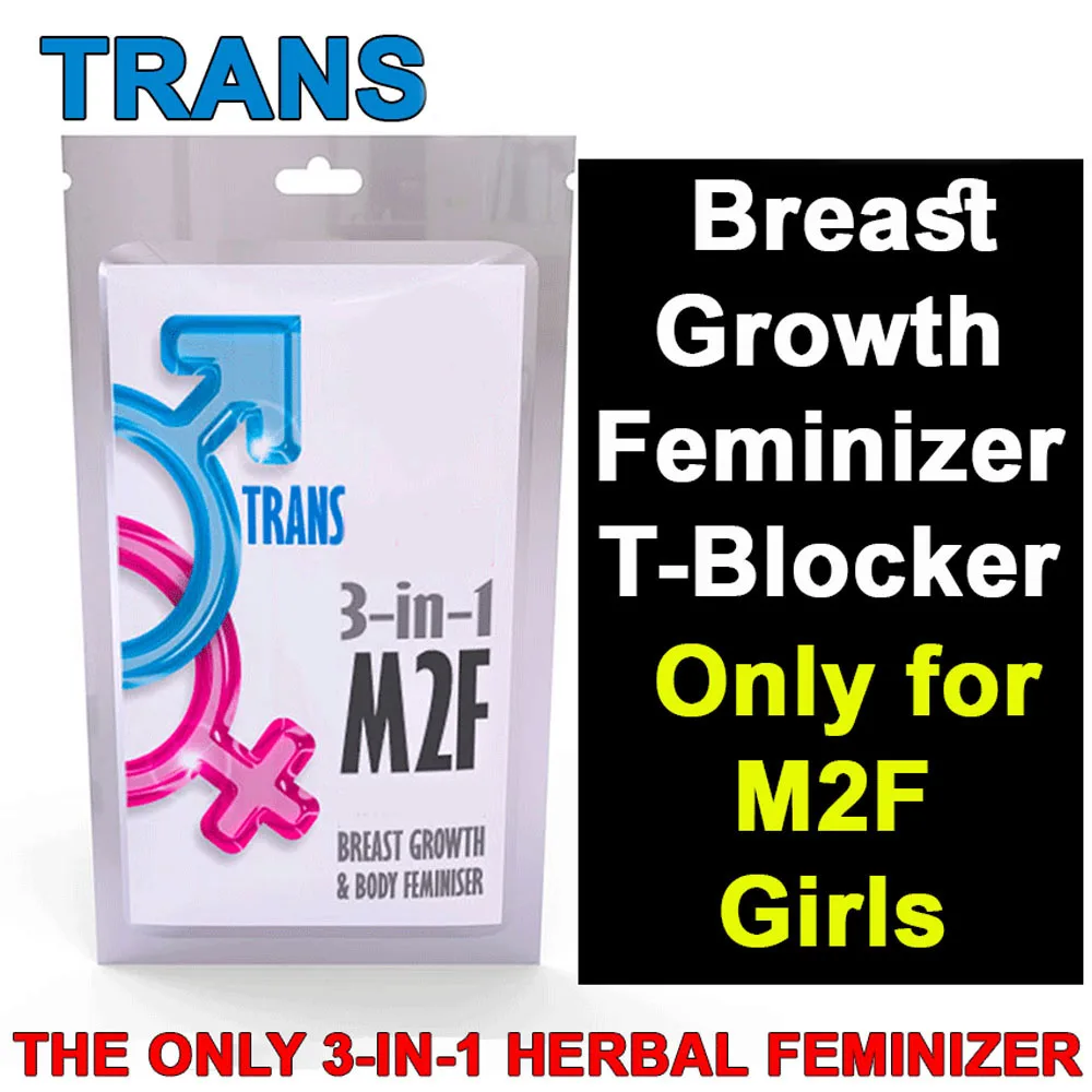 TRANSGENDER-3-IN-1-Trans-Feminizing-T-BLOCKER-BREAST-GROWTH-White ...