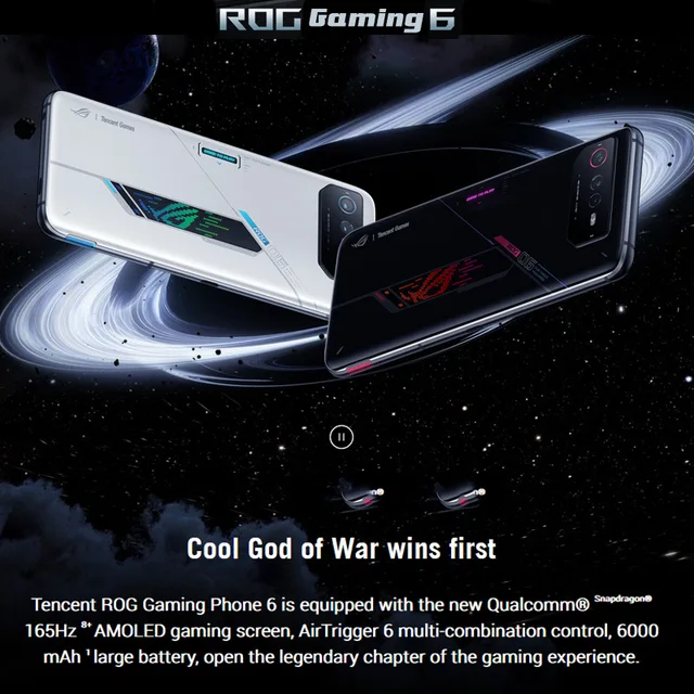 Asus ROG Phone 6D Ultimate Rog 6 Dimensity 9000+ 5G smartphone 6000mAh Battery 6.78" 165Hz ...