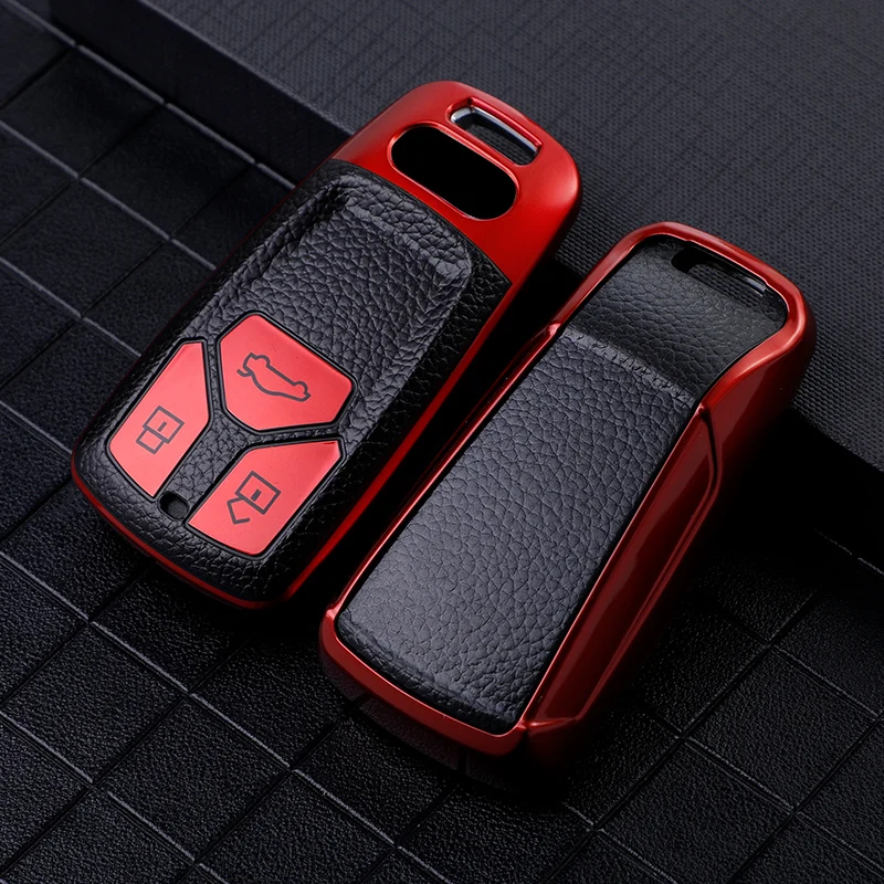 Tpu Leather Car Key Case For Audi A4 B9 Q5 Q7 Tt Tts 8s 2016 2017 Car ...