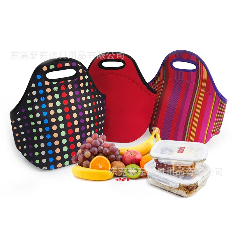 Neoprene Portable Lunch Bag Thermal Insulated Bento Box Tote Cooler ...