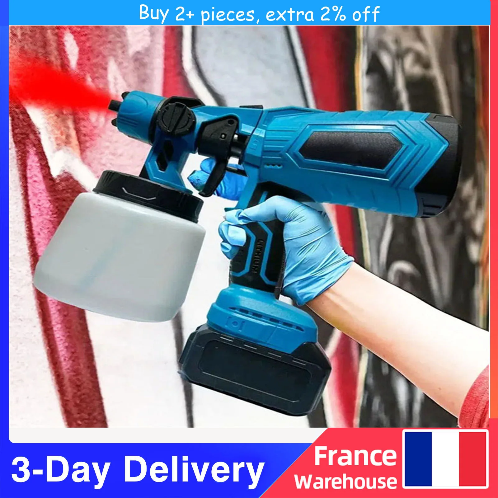Large-Capacity-1000ML-Cordless-Electric-Spray-Gun-with-Battery ...
