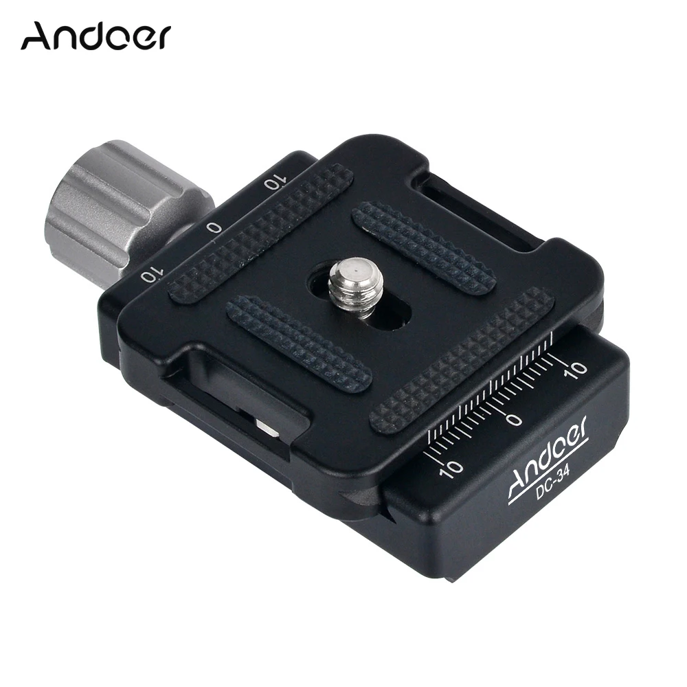 Andoer Dc-34 Quick Release Plate Clamp Adapter With One Quick Release ...