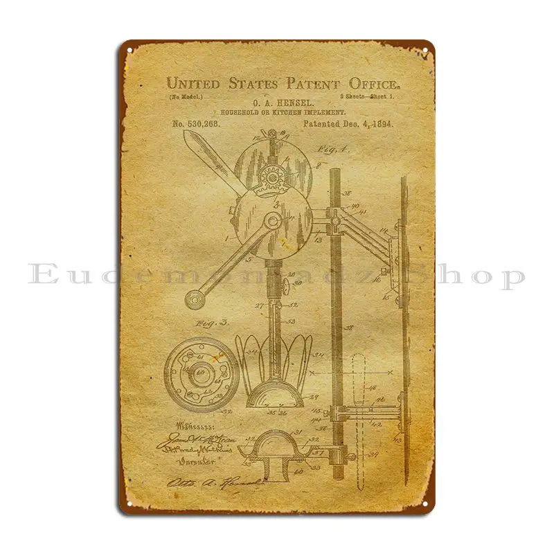 92-Kitchen-Mixer-Patent-P-Metal-Signs-Wall-Cave-Pub-Plates-Wall-Decor ...