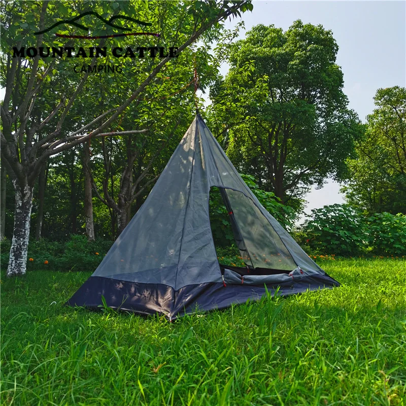 Ultralight Pyramid Inner Tent Outdoor Rodless Camping Teepee Inside ...