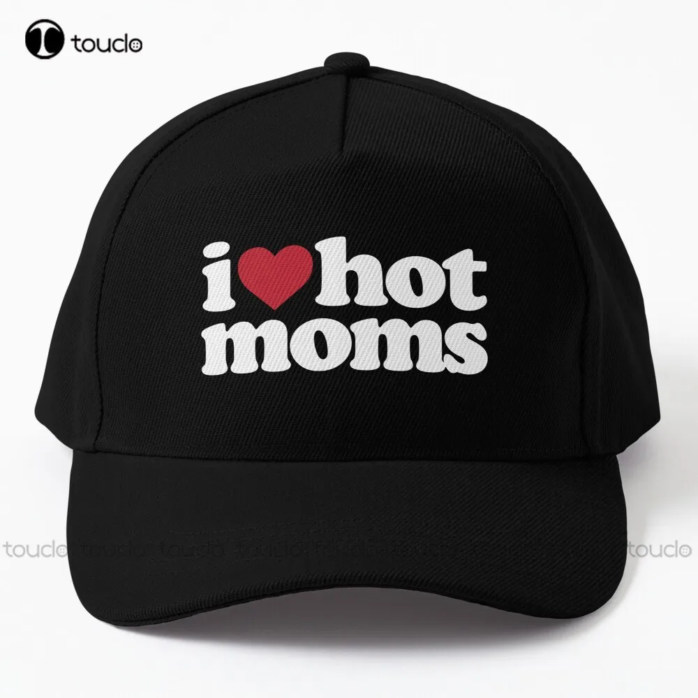 I-love-hot-moms-I-heart-hot-moms-Baseball-Cap-caps-Cotton-Outdoor ...
