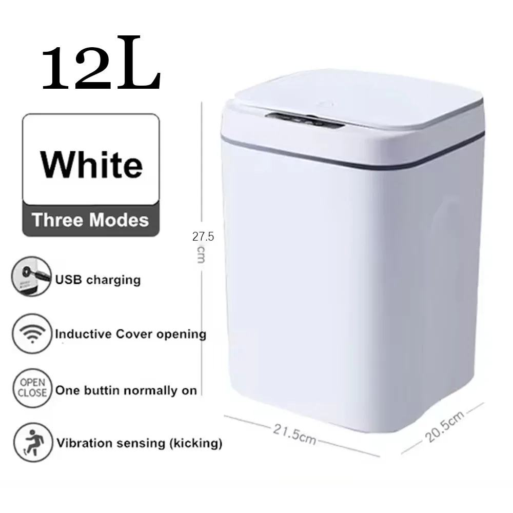 12L-Automatic-Sensor-Trash-Can-Electric-Touchless-Smart-Bin-Kitchen ...