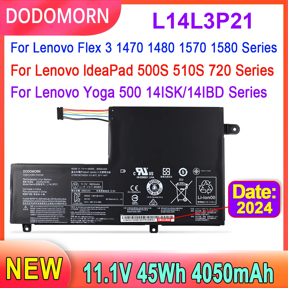 DODOMORN-L14L3P21-L14M3P21-Laptop-Battery-For-Lenovo-Flex-3-1470-1480 ...
