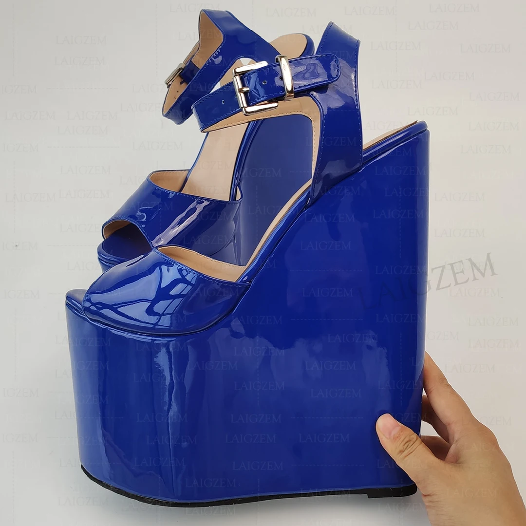 DOHBANER-Women-Sandals-Platform-Wedges-22CM-High-Heels-Pumps-Peep-Toe ...