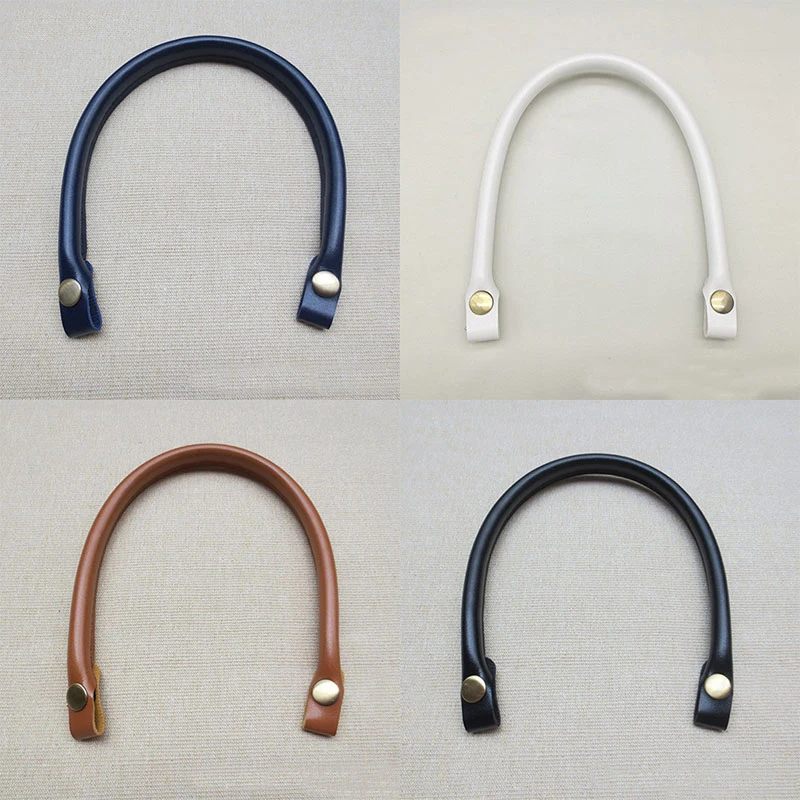 1Pcs PU Leather Bag Handle with Snaps Women Handbag Tote Handles Clutch ...