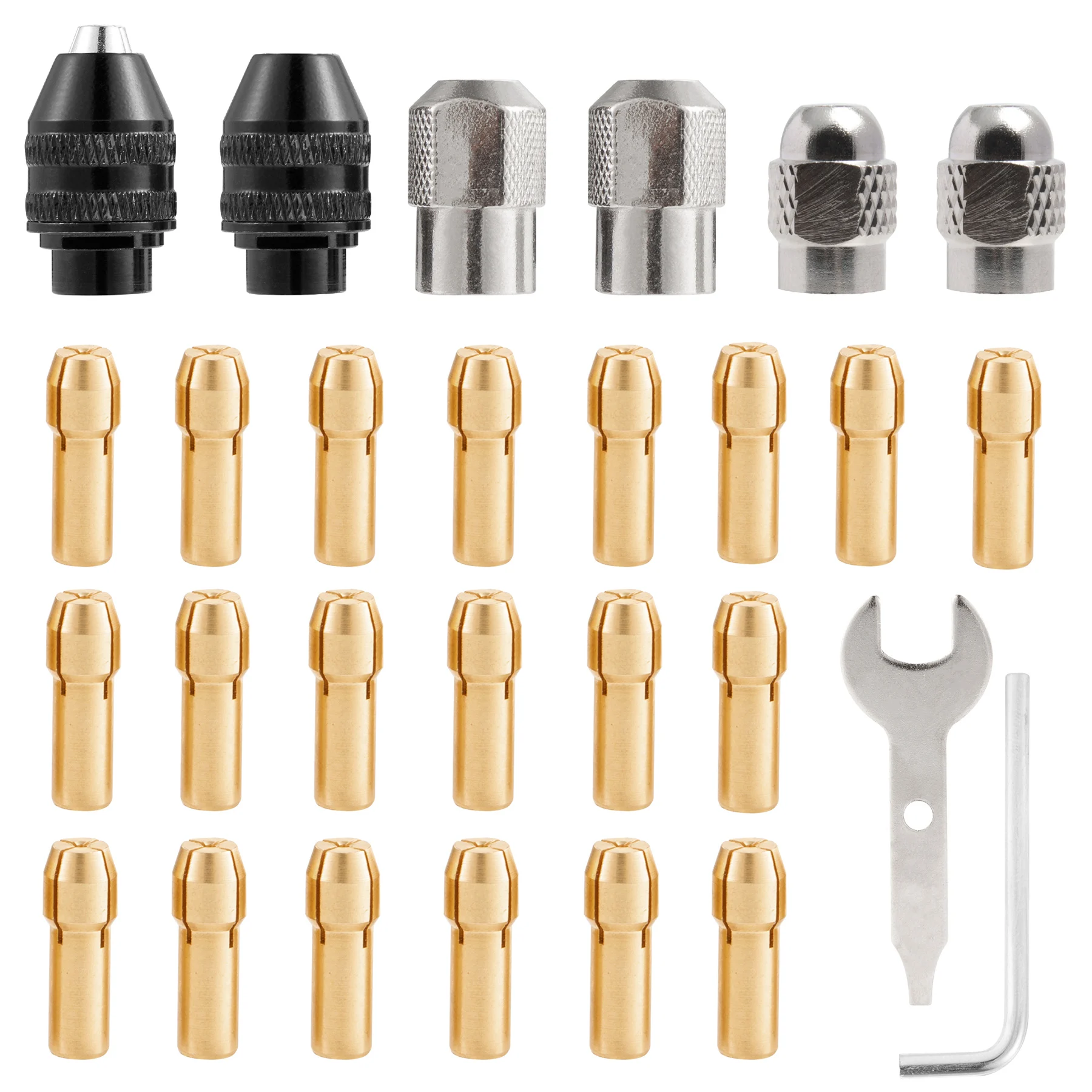 28Pcs-Drill-Chuck-Collet-Set-for-Dremel-1-32-to-1-8-Replacement-4486 ...