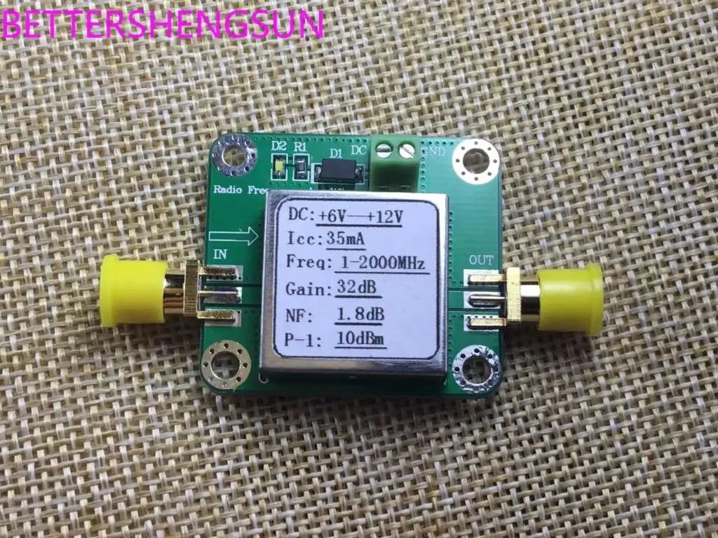 RF Amplifier Broadband Low Noise LNA 1-2000mhz GP: 32db