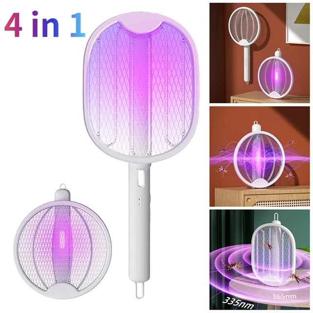 In Electric Mosquito Racket Foldable USB Rechargeable UV, 46% OFF