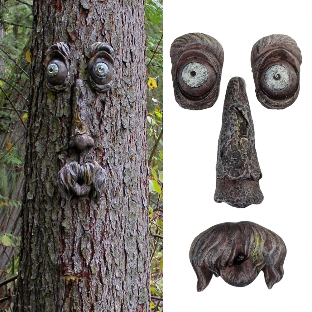 Bark-Ghost-Face-Tree-Monsters-ornamentos-caracter-sticas-faciais-Dia ...