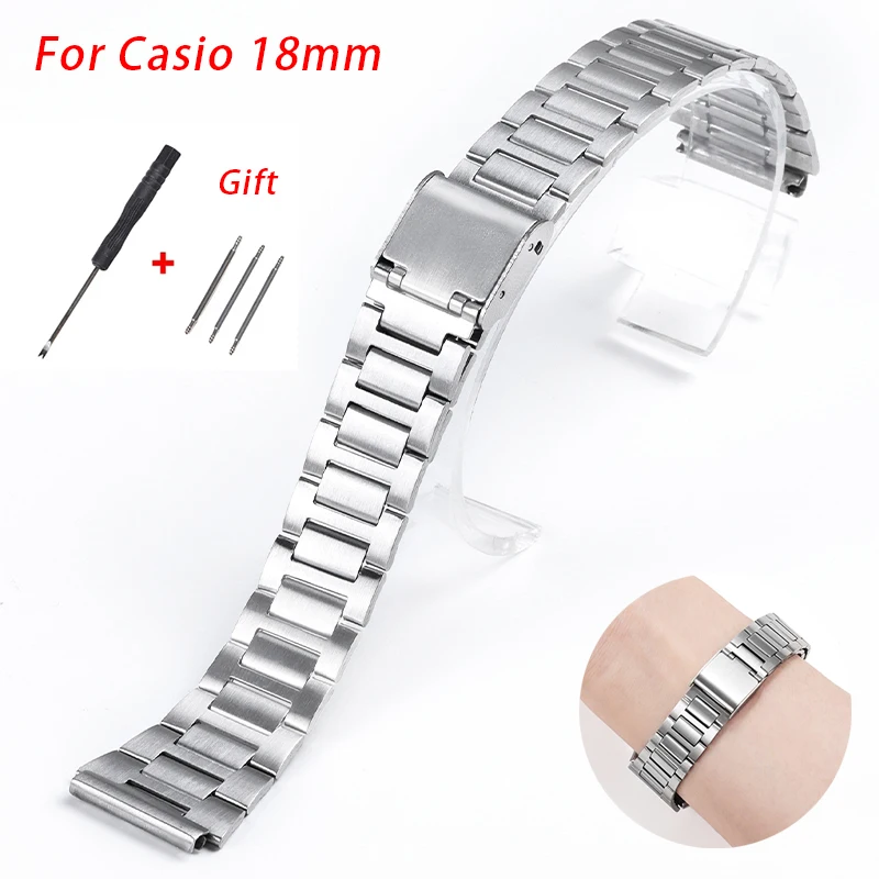 18mm-Stainless-Steel-Wrist-Band-for-Casio-F-91W-F105-108-A158-A168 ...