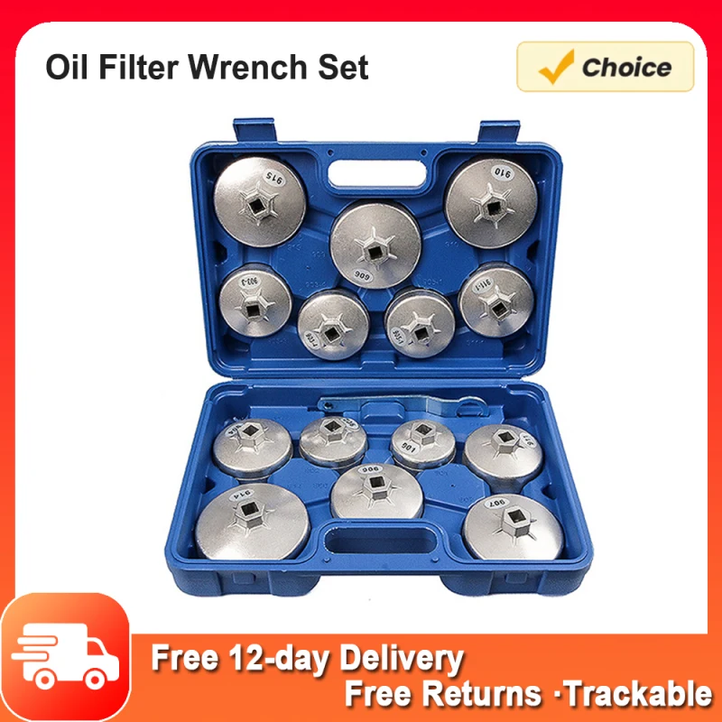 15pcs-Cap-Oil-Filter-Wrench-Socket-Set-Car-Hand-Remover-Tool-Kit-1-2-12 ...