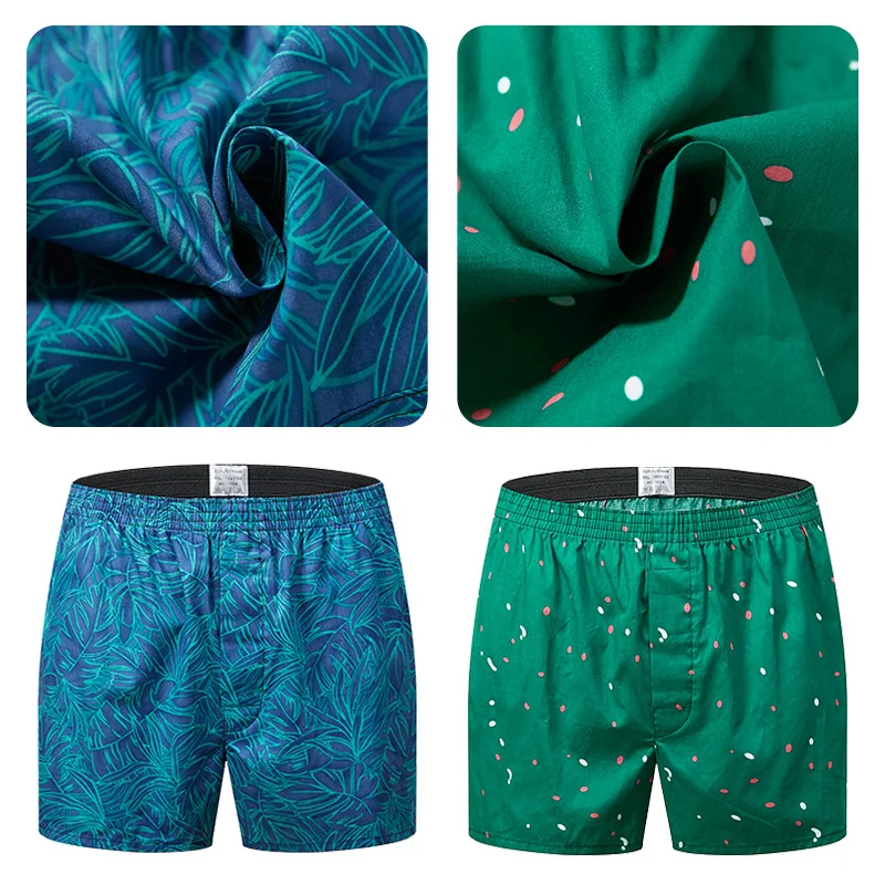 Men-Underwear-Boxer-Briefs-Home-Pants-Cotton-Loose-Breathable ...