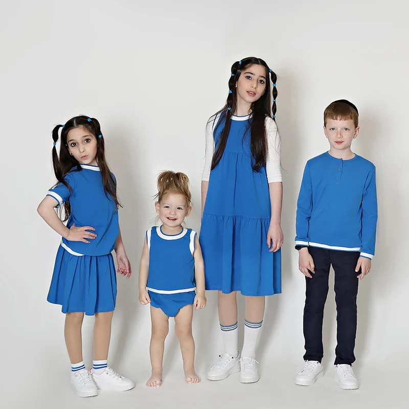 Summer Spring Family Matching Outfits Cotton Rib Knit Dresses and ...