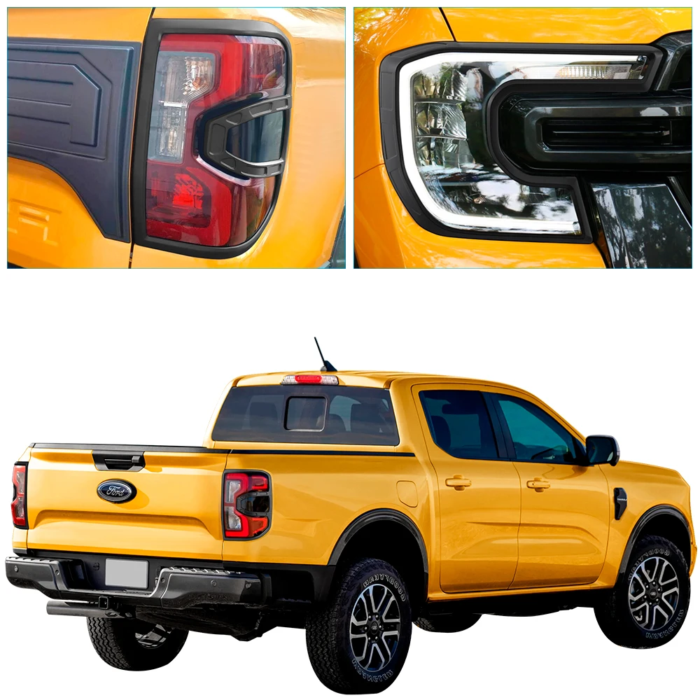 Head-Light-Cover-Tail-Light-Cover-Rear-Lamp-Hoods-For-Ford-Ranger-T9 ...