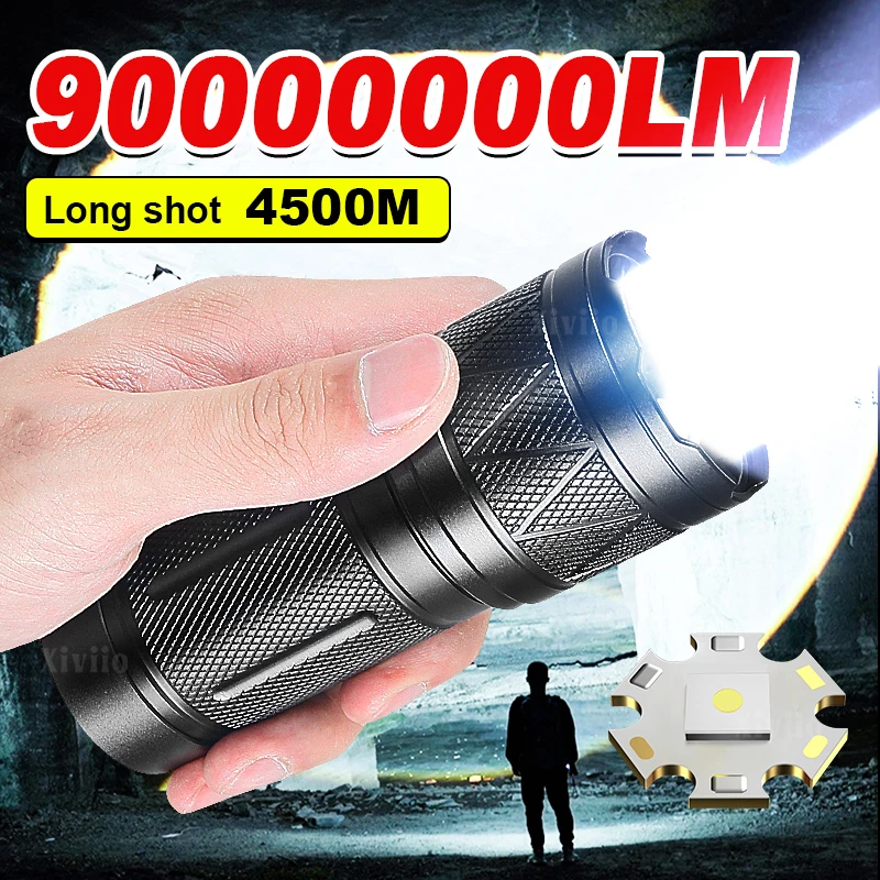 90000000LM Upgrade Powerful Led Flashlights Rechargeable Flashlights ...