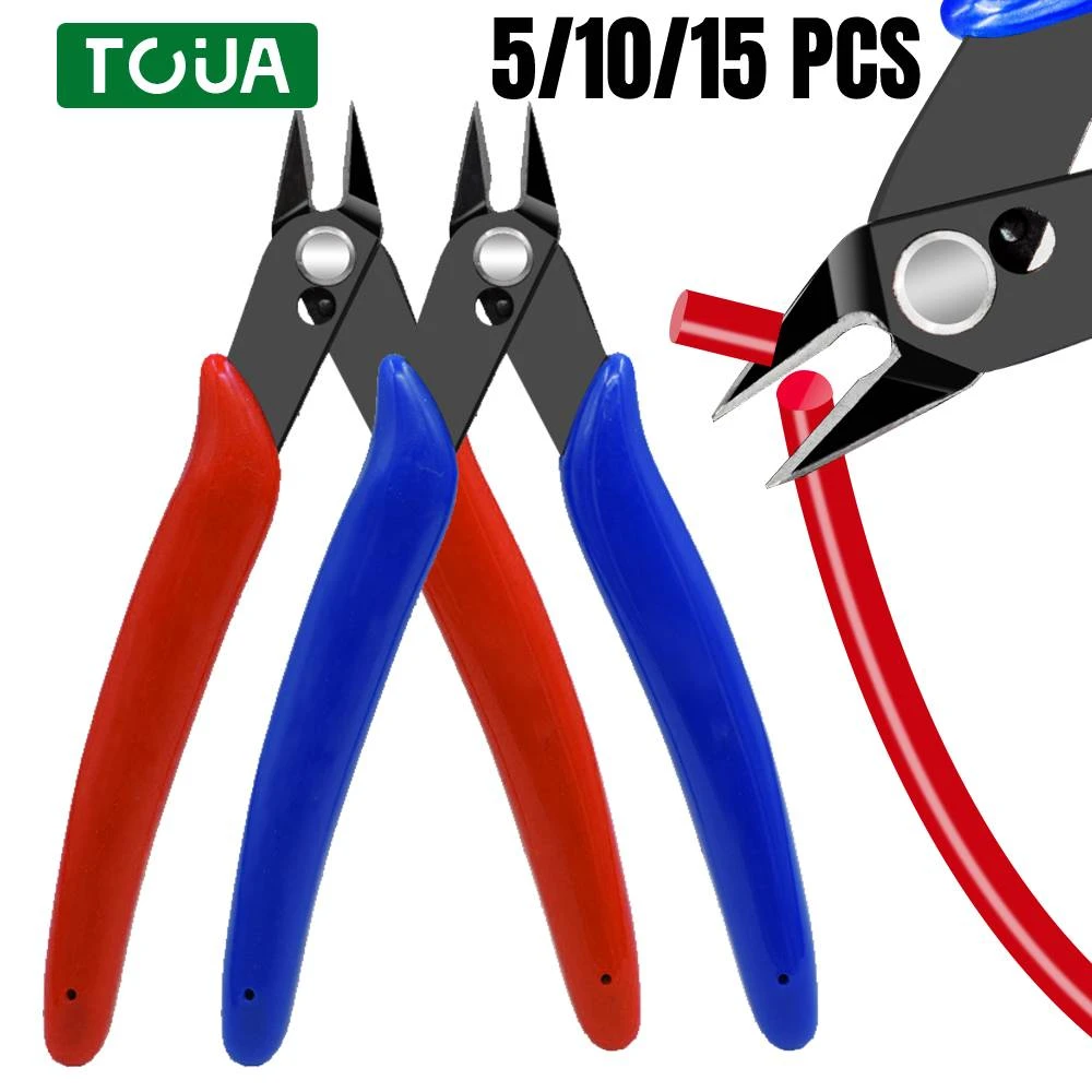 5/10/15pcs Electrical Wire Cable Cutters Cutting Side Snips Flush ...