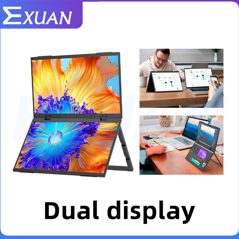 15-6-Inch-Laptop-Dual-Screen-Display-60HZ-HDMI-Portable-Monitor-1080P ...