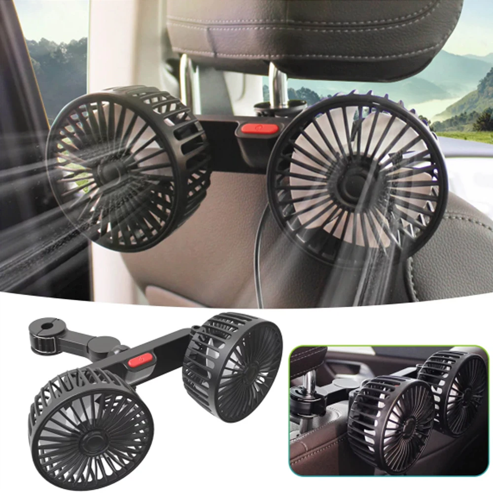 Car-Seat-Back-Cooling-Fan-USB-Charge-Dual-Head-Fan-360-Degree-Rotation ...