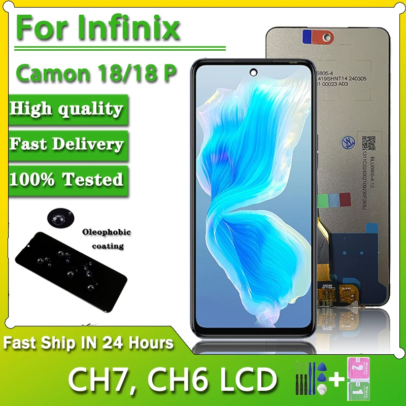 6-8-New-For-Tecno-Camon-18-CH6-CH6n-LCD-Display-Touch-Screen-Digitizer ...