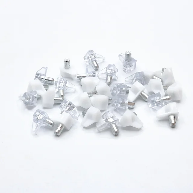10/20pcs Transparent Shelf Studs Pegs Plastic Laminate Support Cabinet ...