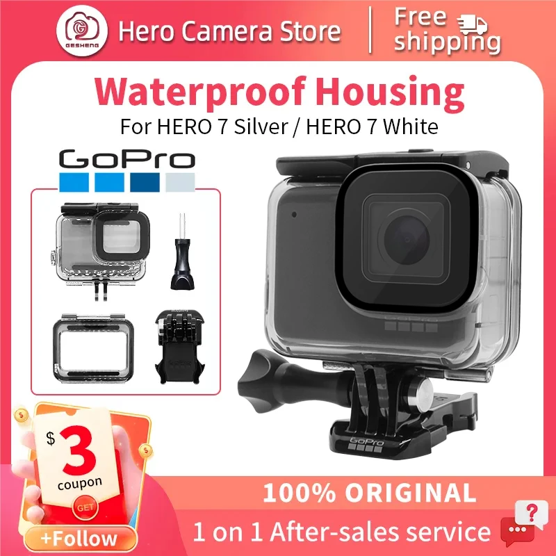 GoPro-Protective-Housing-for-HERO7-Silver-White-Black-Action-camera-Go ...