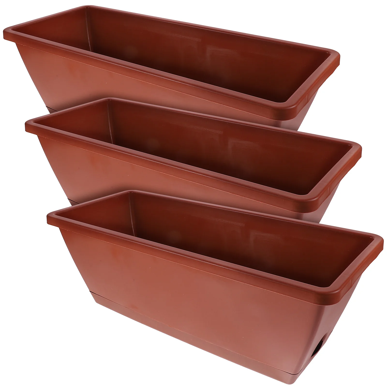 3-Pcs-Planter-Pot-Flower-Stand-Outdoor-Bed-Planting-Trough-Plastic ...