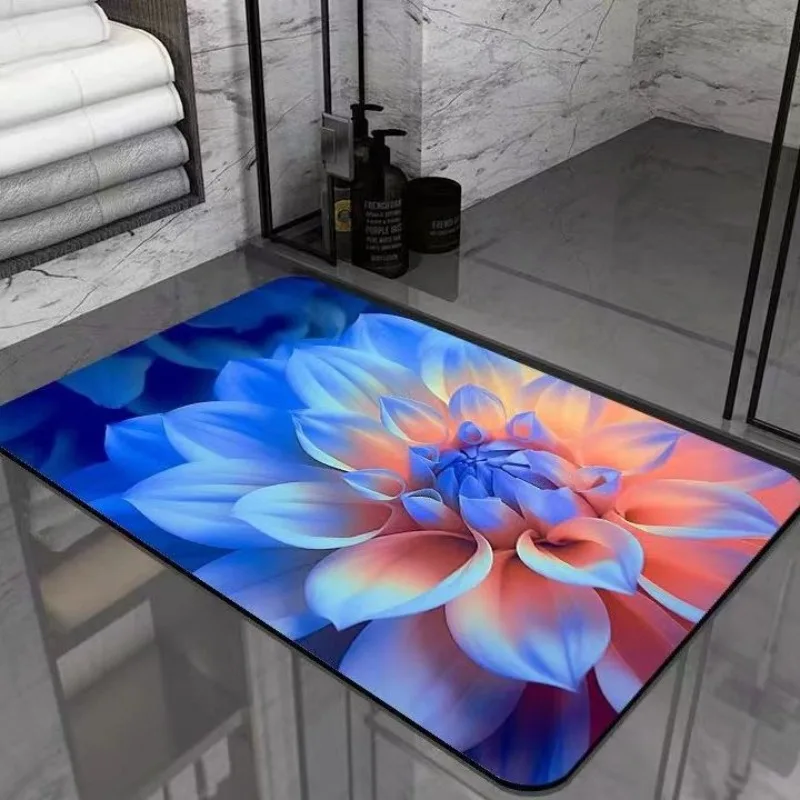 Flowers-and-Plants-Super-Absorbent-Large-Kitchen-Absorbent-Mat-Antiskid ...