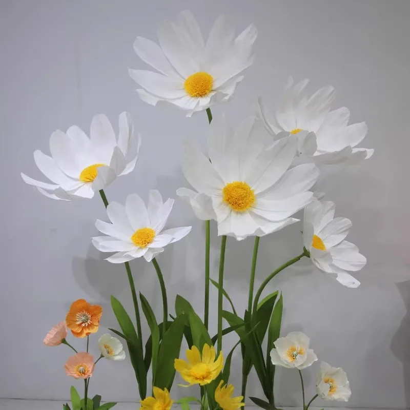 Grande-Daisy-Paper-Flower-para-casamento-festa-de-anivers-rio-Backdrop ...