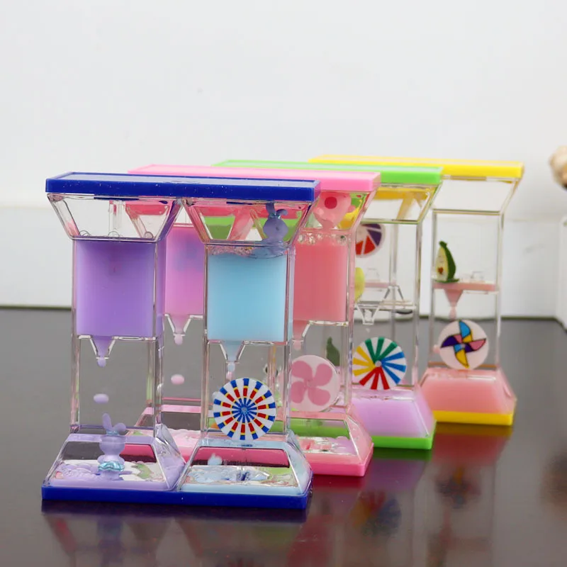 Hourglass Liquid Motion Timer Oil Floating Glass Visual Timer Autism ...